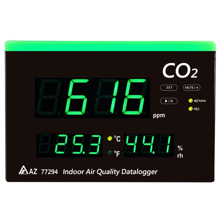 AZ 77294 CO2 Datalogger with 12000 Records & Light Bar