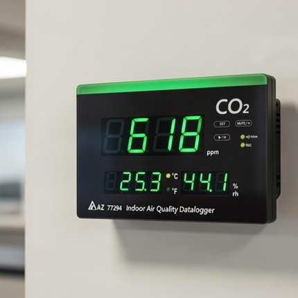 AZ 77294 CO2 Datalogger with 12000 Records & Light Bar